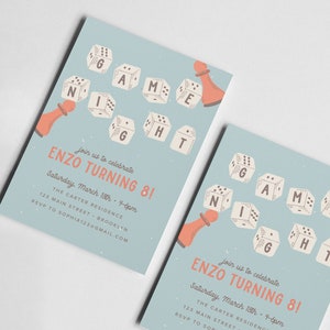 Game Night Birthday Party Invitation Board Game Party Chess - Etsy