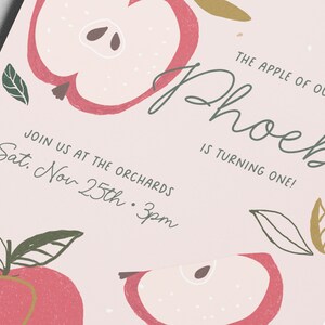 Apple Orchard Birthday Party Invitation, First Birthday, Apple Picking ...