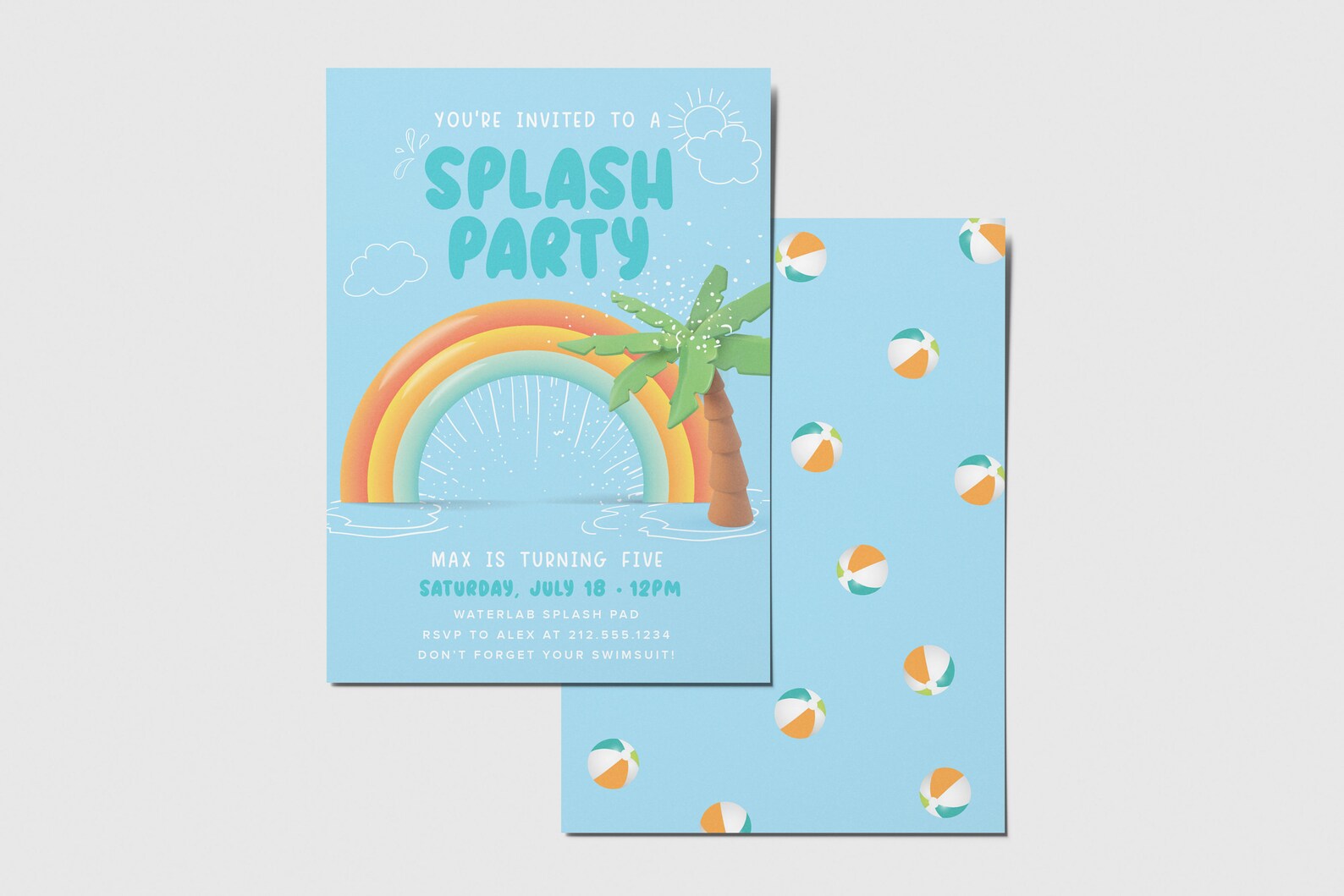 Splash Party Birthday Invitation, Summer Celebration, Splash Pad ...