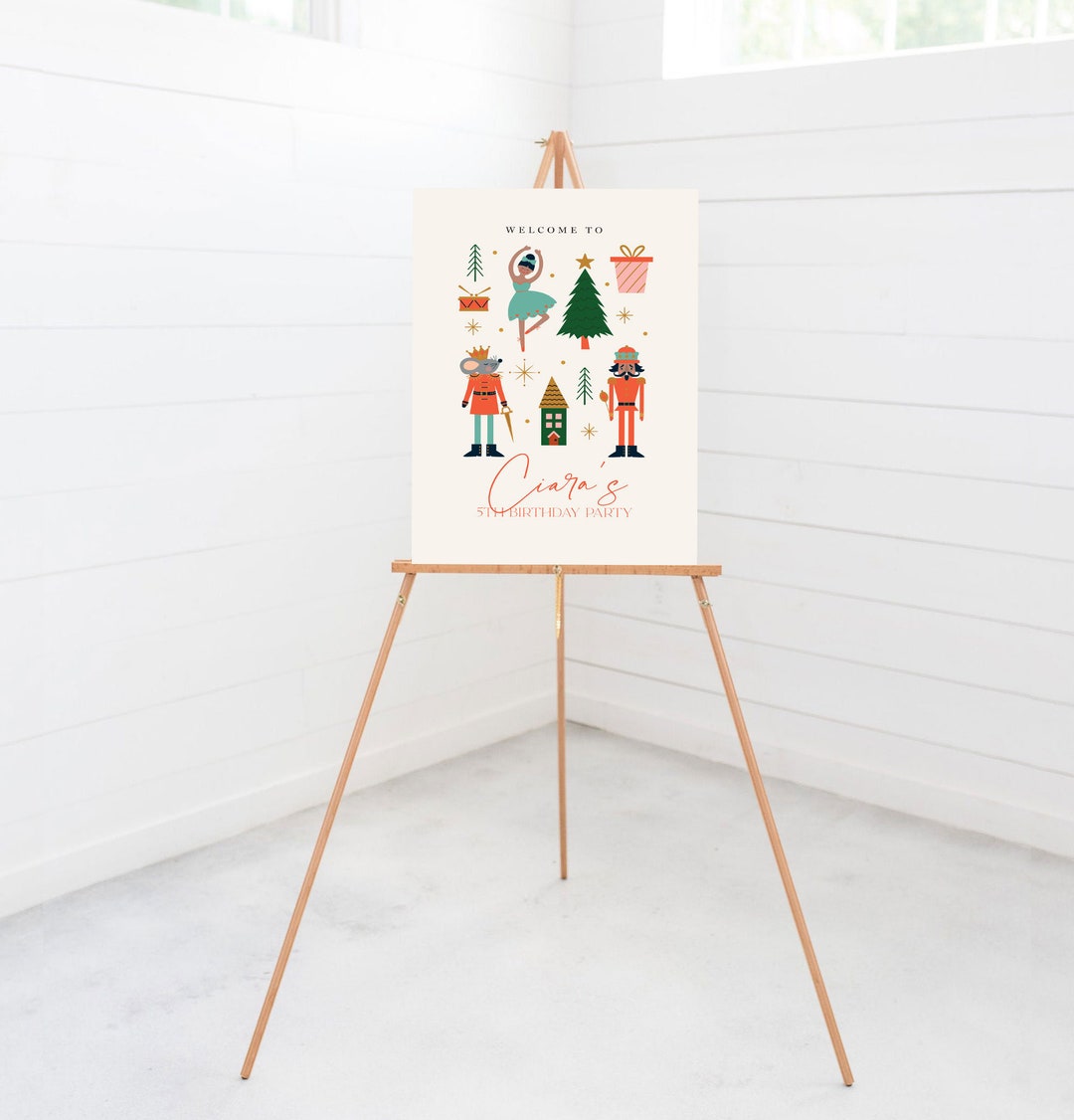 Nutcracker Birthday Welcome Sign: Ballet Party Poster (digital Download ...