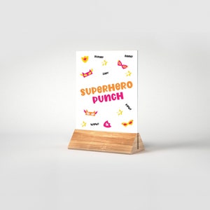 Superhero Birthday Party Table Signs: Editable Printable (instant ...
