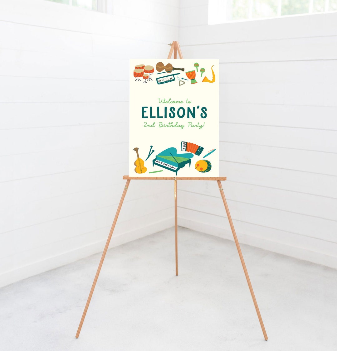 Musical Instruments Birthday Party Welcome Sign, 18x24, 24x36, Poster ...