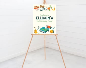 Music Party Welcome Sign - Etsy