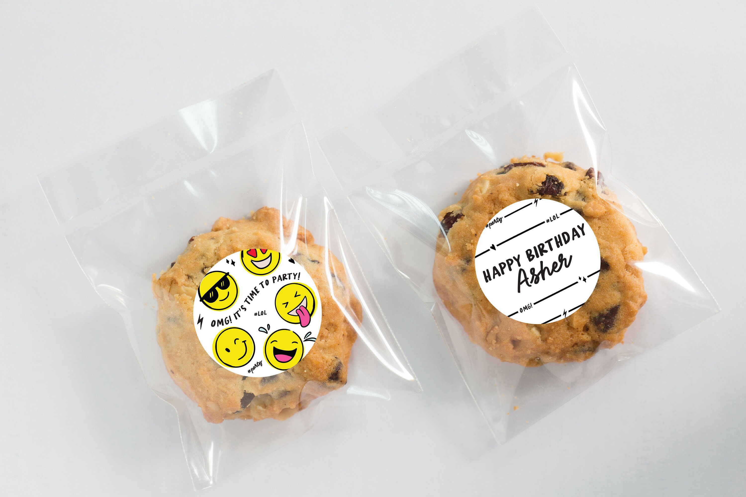 Emoji Birthday Party Cupcake Toppers Stickers Emoticon LOL - Etsy Australia