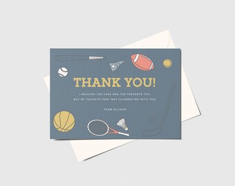 Sports Thank You Printable - Etsy