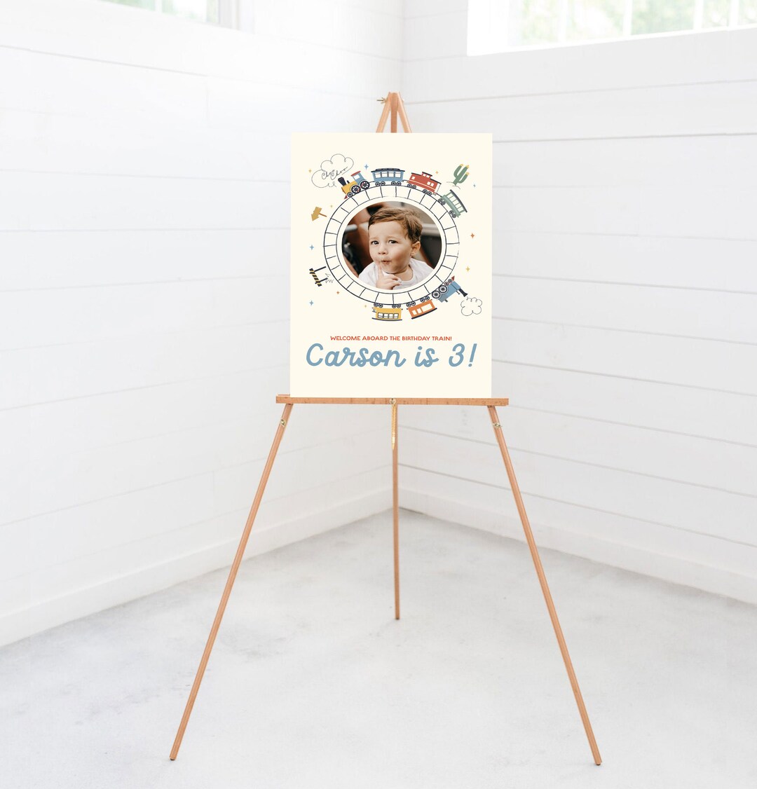 Choo Choo Train Birthday Party Welcome Sign, 18x24, 24x36, Poster, All ...
