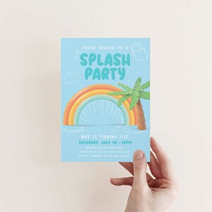 Splash Party Birthday Invitation Summer Celebration Splash - Etsy