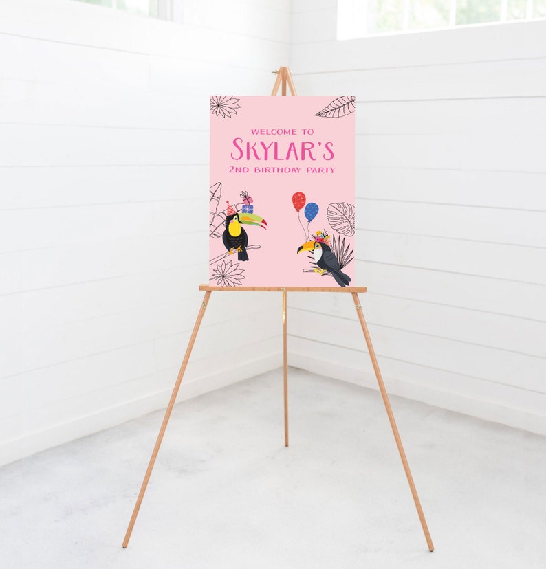 Toucan Birthday Party Table Signs, Party Decor, 2nd Birthday, Twocan ...