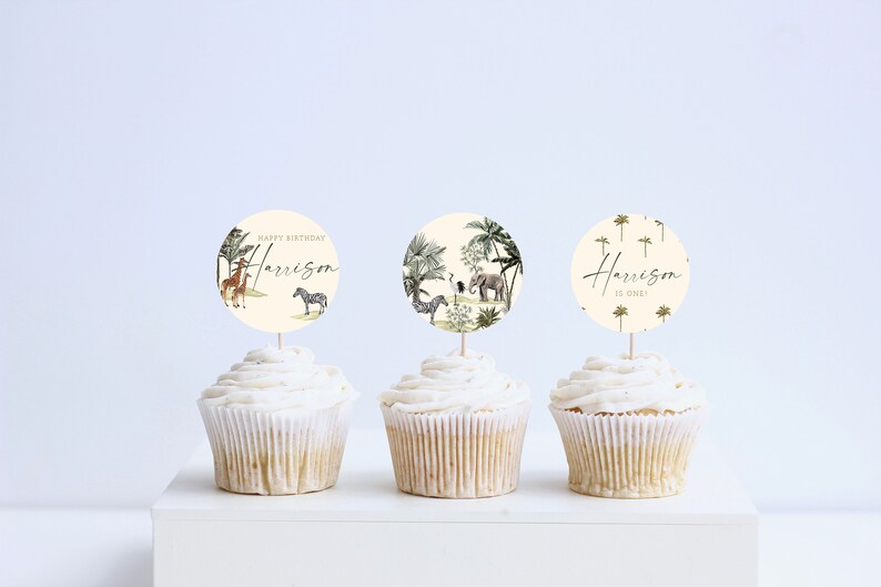 Safari Birthday Favor Tag Thank You Tag Gift Tags Jungle - Etsy