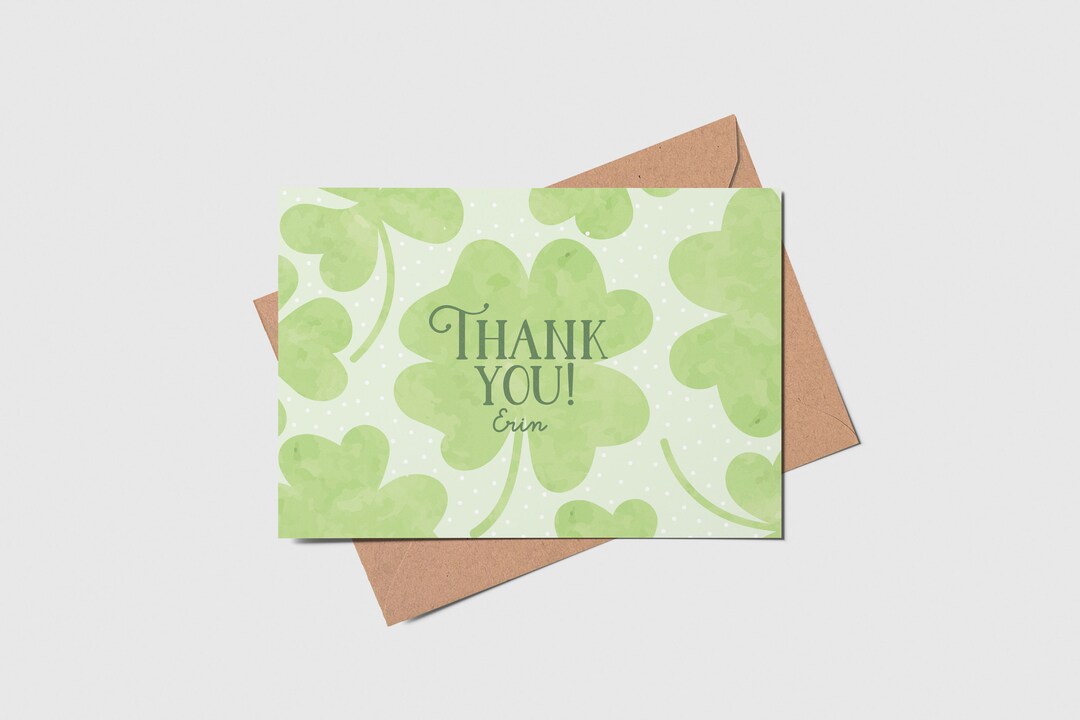 Our Little Shamrock Birthday Thank You Card, St. Patrick's Day, St ...