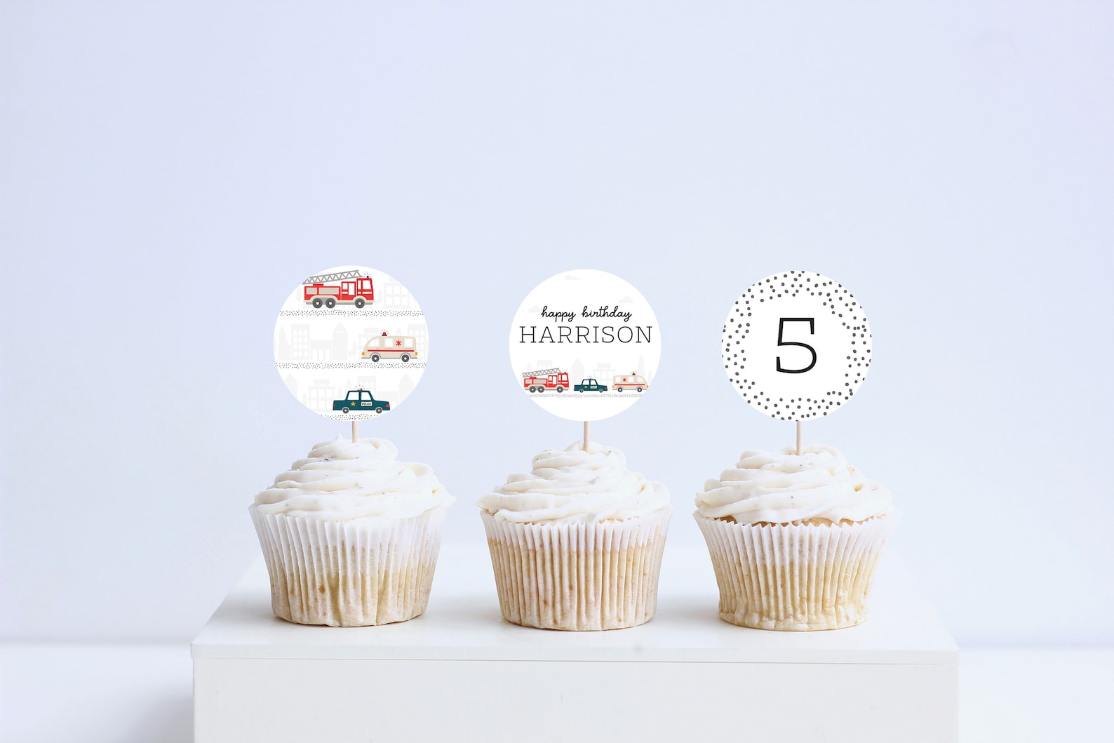 Calling All Units Birthday Thank You Card Fire Truck Police - Etsy