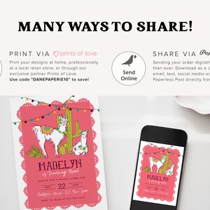 Llama Birthday Party Table Signs, Table Decorations, Fiesta Theme ...