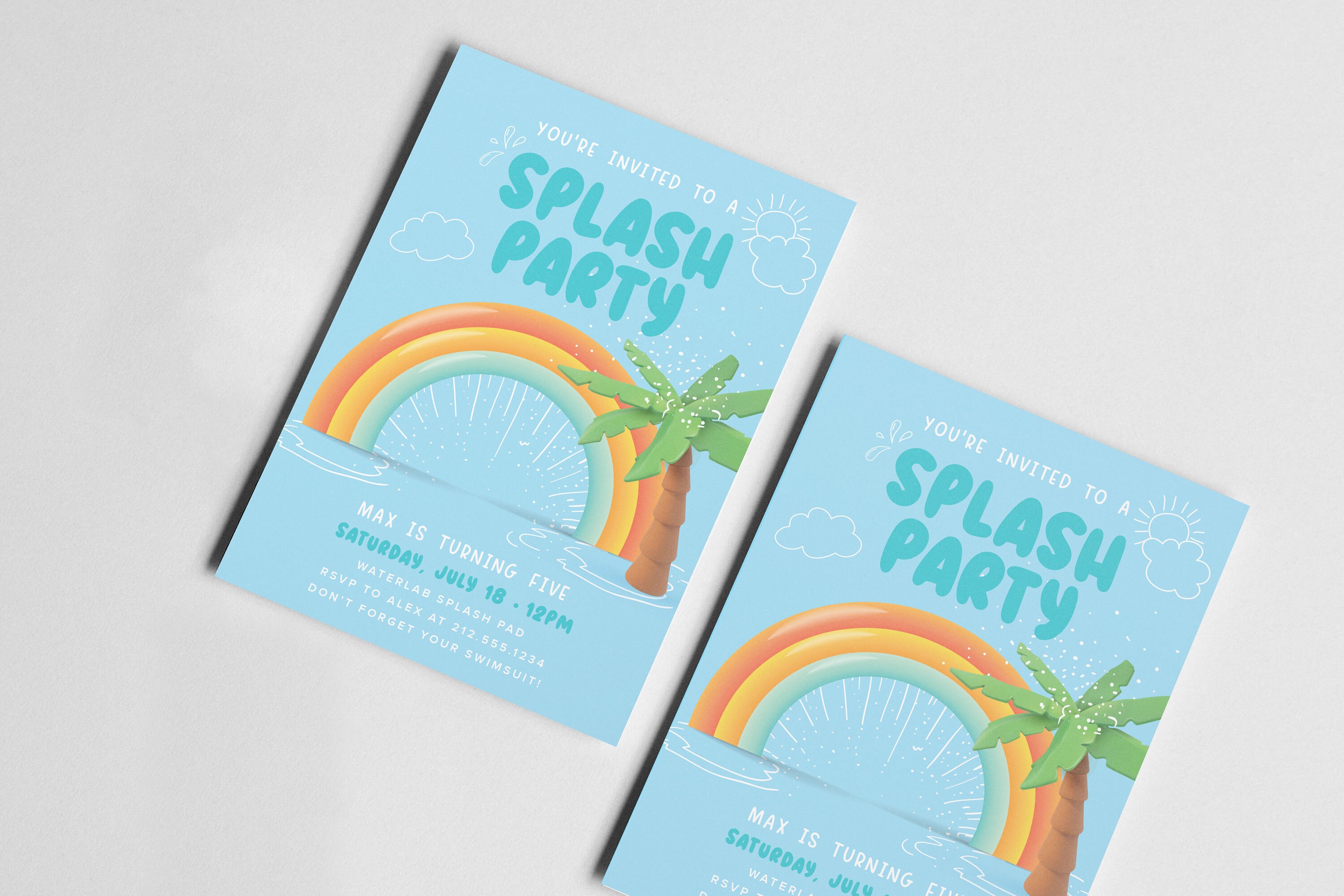 Splash Party Birthday Invitation Summer Celebration Splash - Etsy