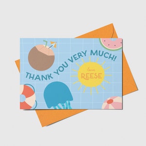 Hello Summer, Hello Fun Birthday Party Invitation, Summer Celebration ...