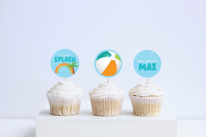 Splash Party Birthday Thank You Card With Photo, Summer Celebration ...