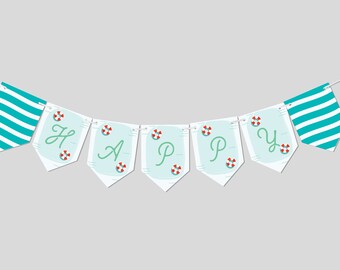 Swimming Pool Party Flag - Etsy