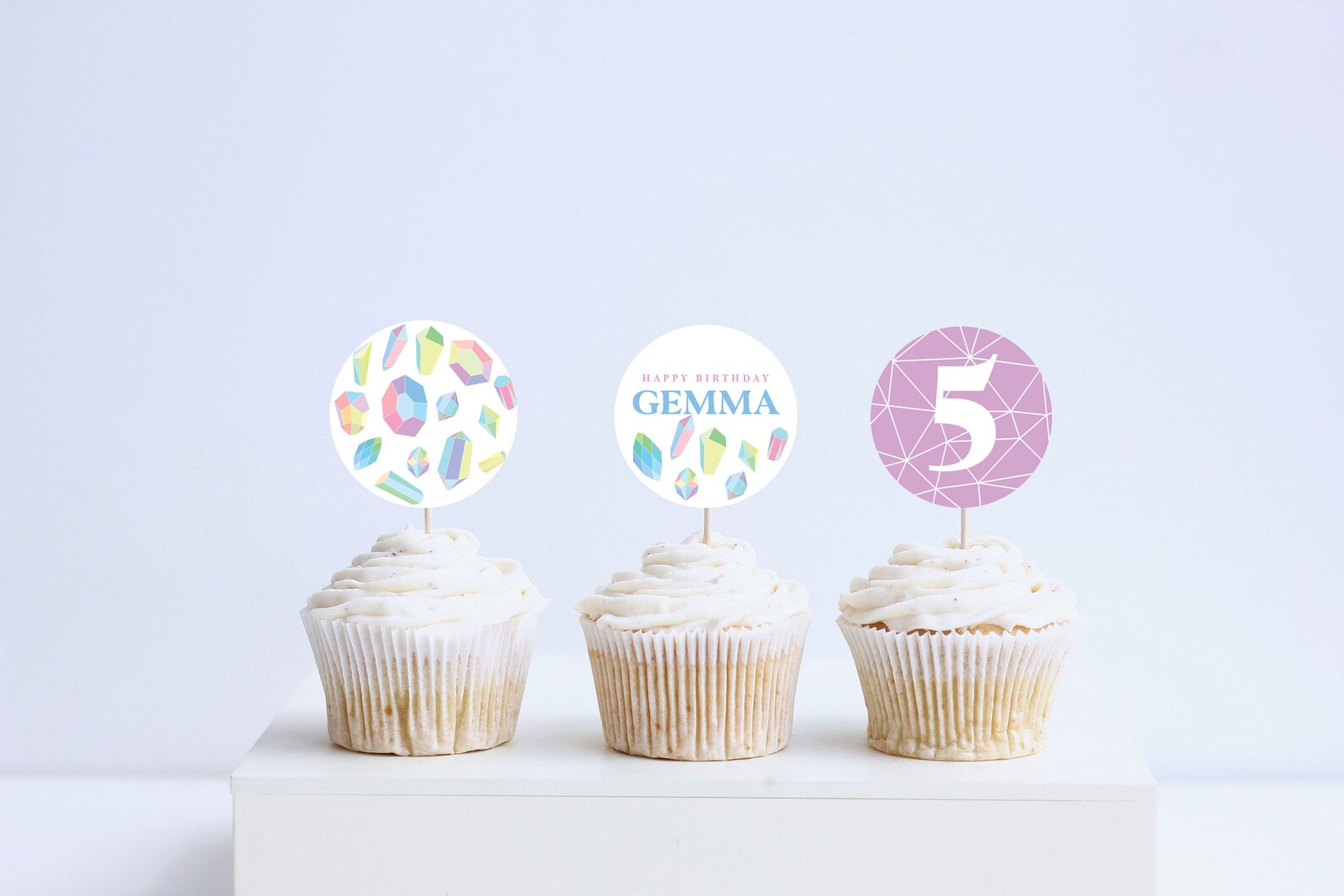 Gems Birthday Party Favor Tag, Thank You Tag, Party Decor, Gemstone ...