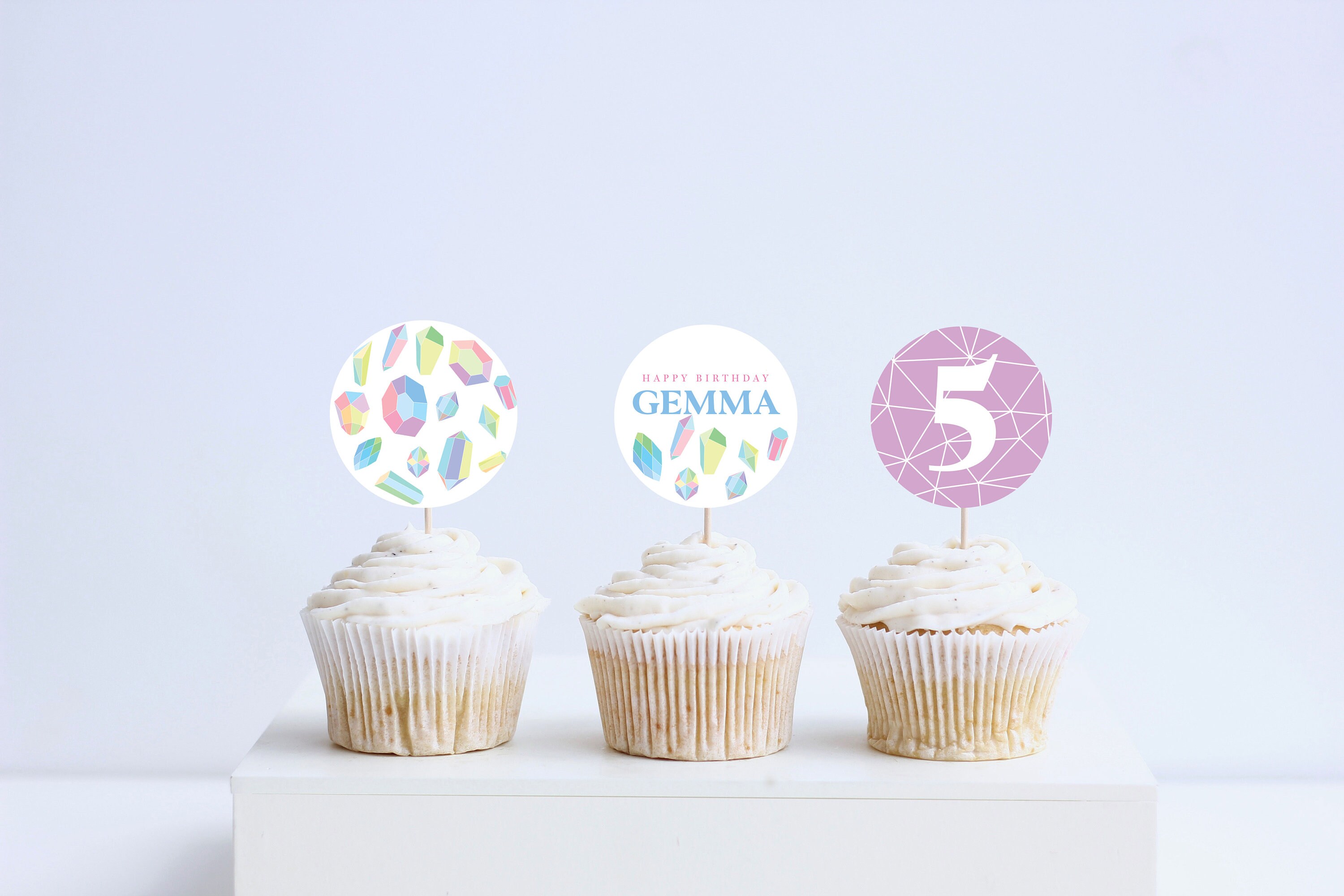 Gems Birthday Party Favor Tag, Thank You Tag, Party Decor, Gemstone ...