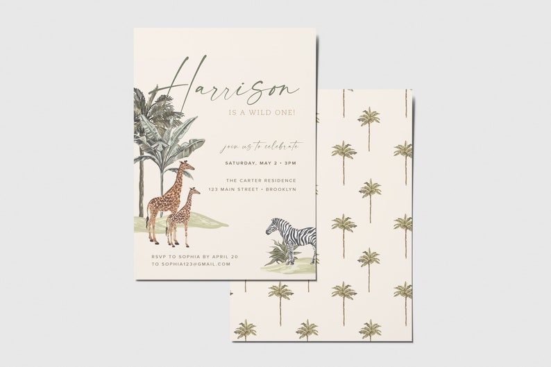 Safari Birthday Favor Tag Thank You Tag Gift Tags Jungle - Etsy