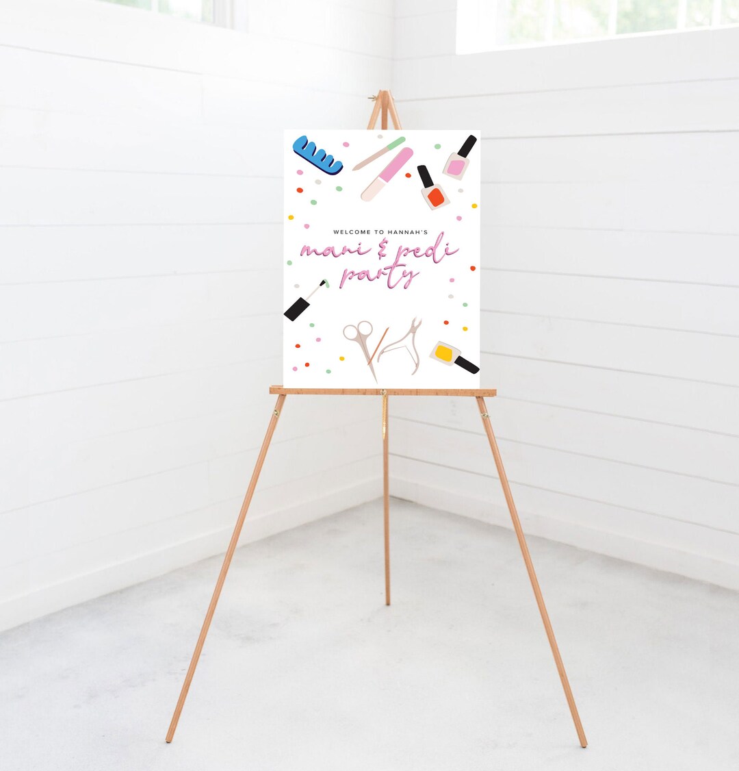 Mani Pedi Birthday Party Welcome Sign, 18x24, 24x36, Poster, Spa Day ...