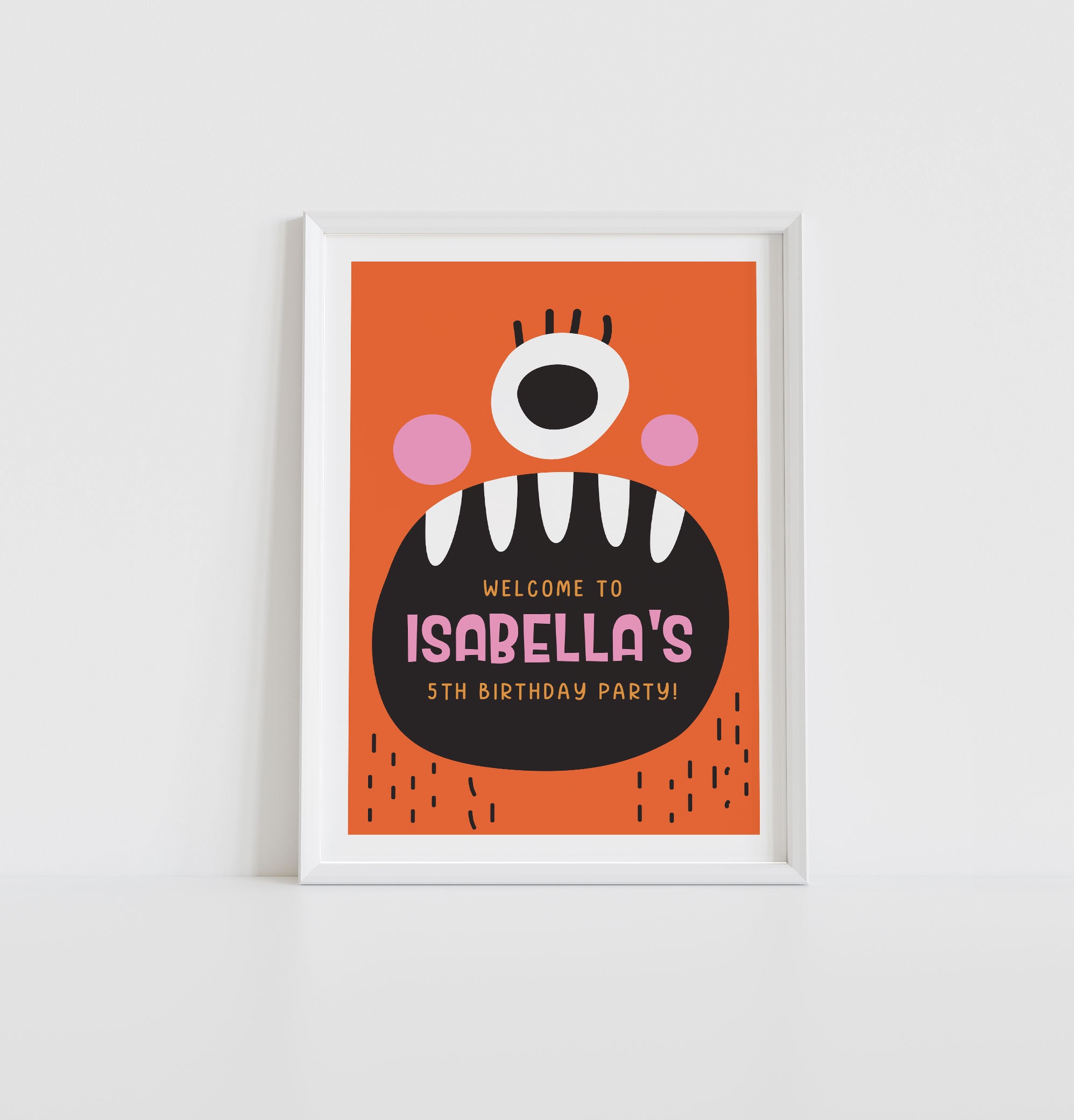 Monster Birthday Party Welcome Sign, 18x24, 24x36, Poster, Party Decor ...