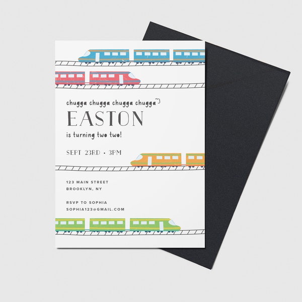Train Invitation - Etsy