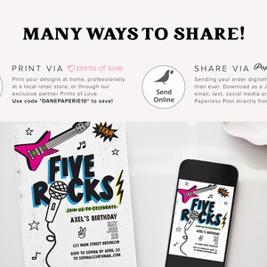 Lets Rock Birthday Party Favor Tag, Thank You Tag, Rock N Roll ...