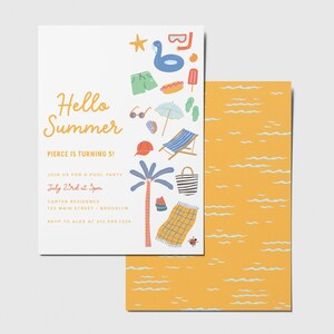 Hello Summer Flag Banner, Birthday Garland, Party Decor, Summer ...