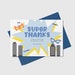 Superhero Birthday Thank You Card, Superheroes Party, Superhero Theme ...