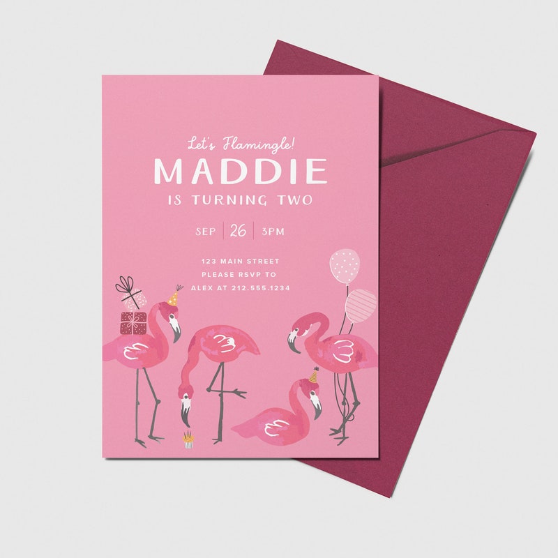 Flamingo Invites - Etsy