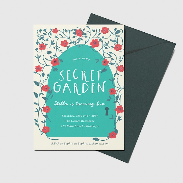 Secret Garden Invite - Etsy