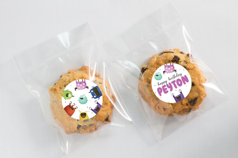 Calling All Monsters Birthday Party Cupcake Toppers, Stickers, Party ...