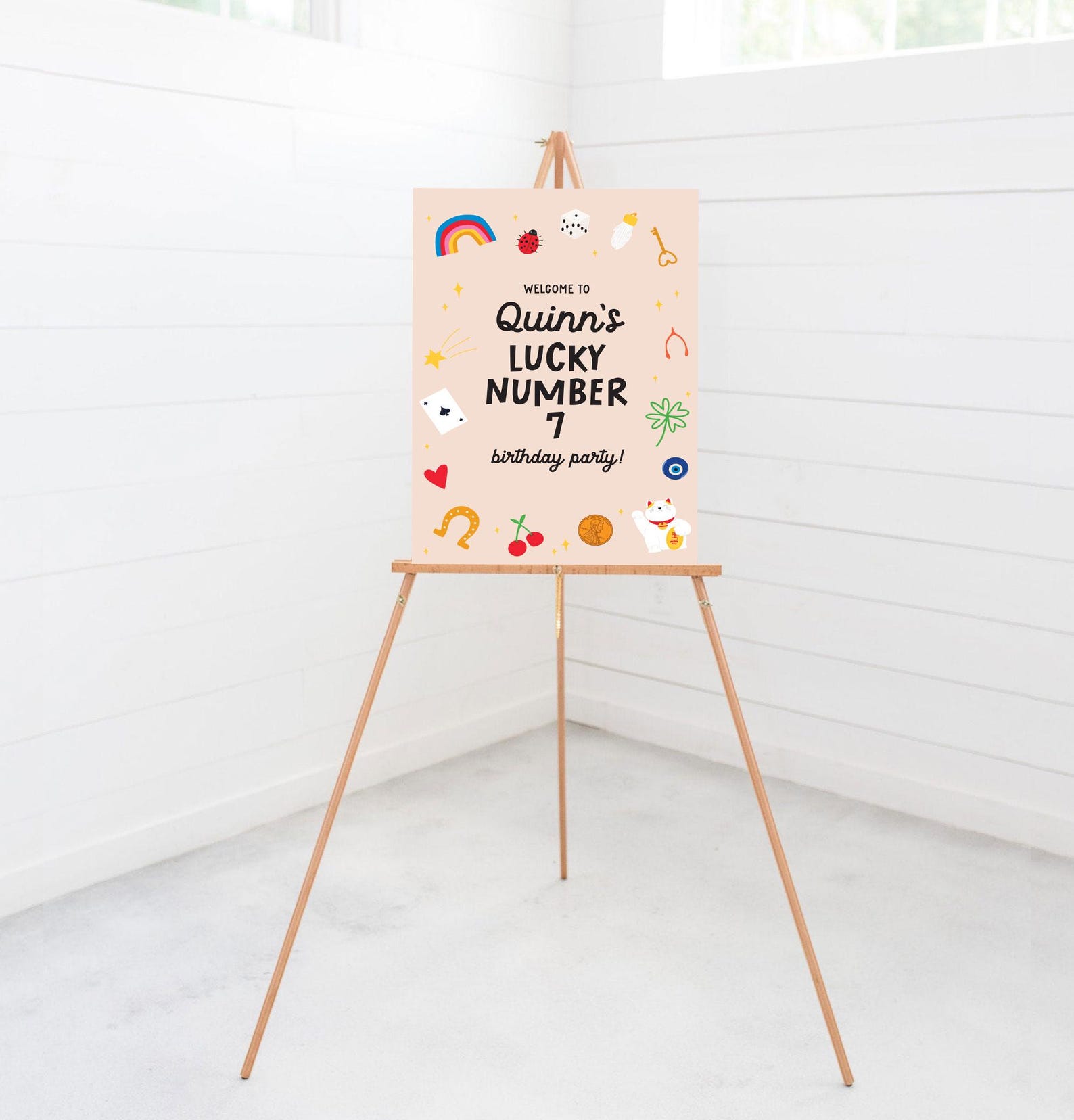 Lucky Charm Birthday Party Welcome Sign, 18x24, 24x36, Poster, Lucky ...