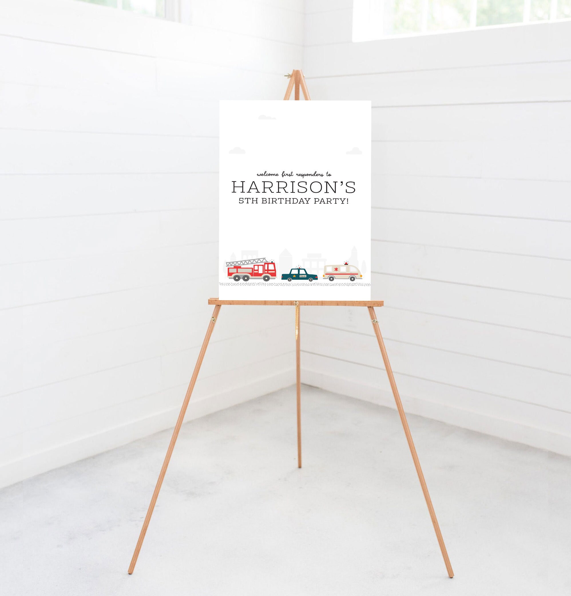 Calling All Units Birthday Party Invitation Fire Truck - Etsy