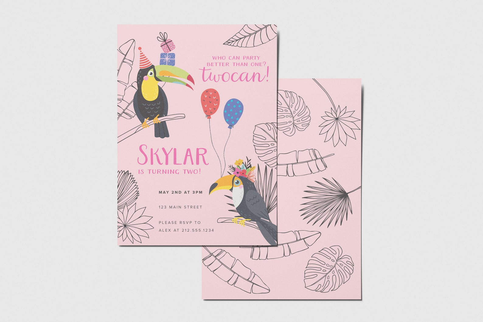 Toucan Birthday Party Table Signs, Party Decor, 2nd Birthday, Twocan ...