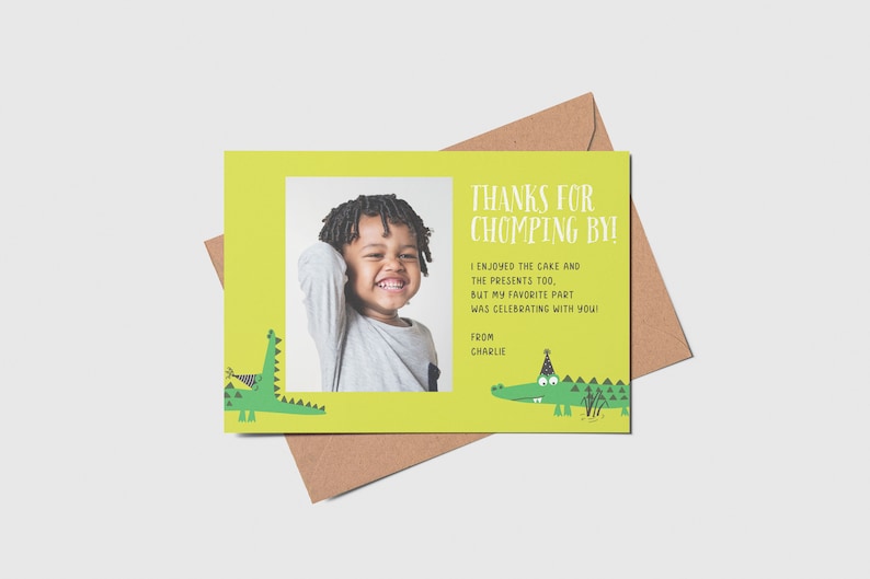 Alligator Birthday Favor Tag Thank You Tag Crocodile Party - Etsy