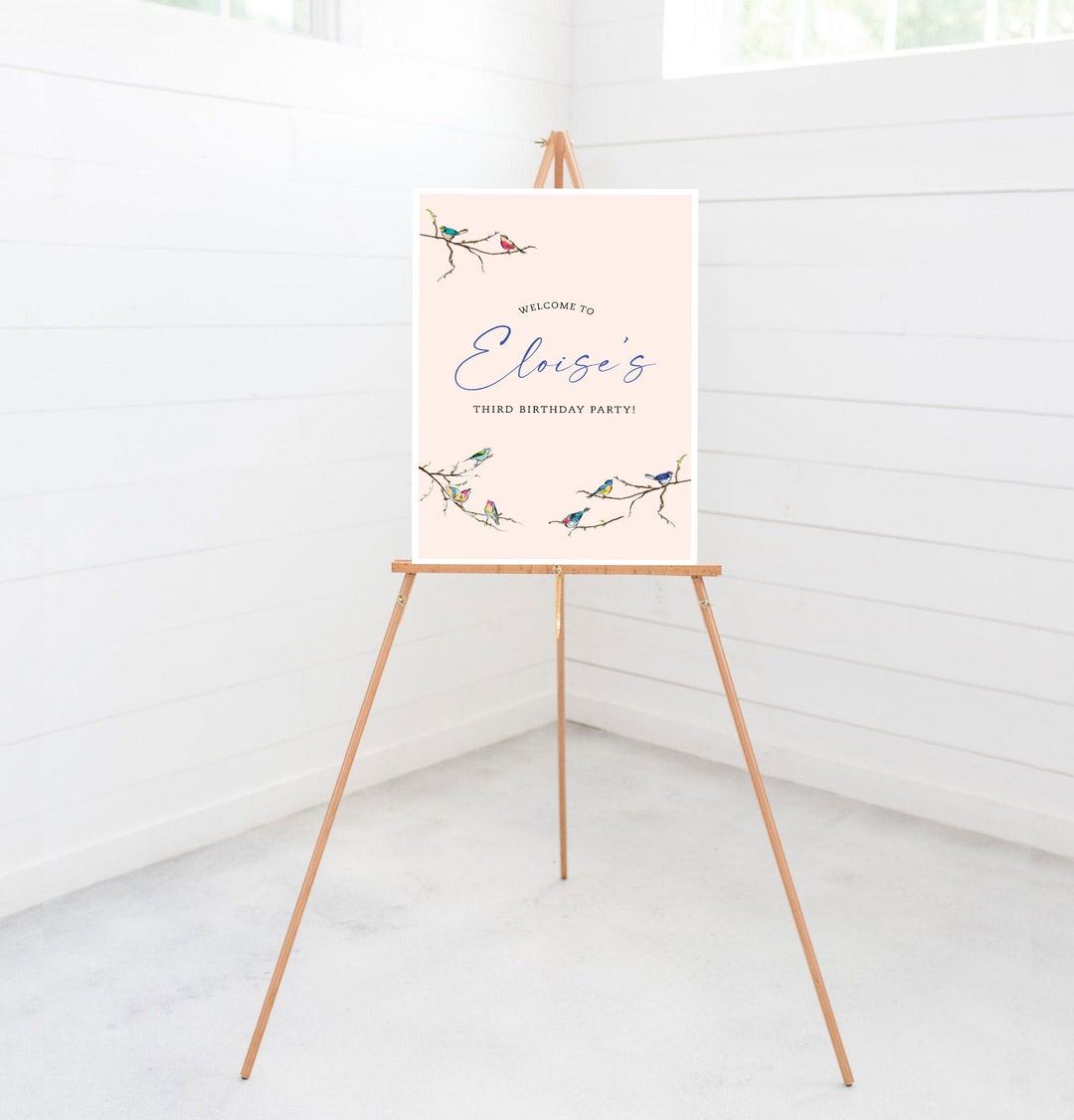 Little Birdie Birthday Party Welcome Sign, 18x24, 24x36, Poster ...