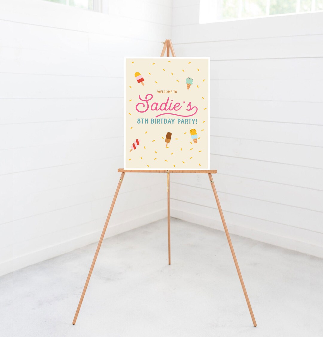 Ice Cream Birthday Party Welcome Sign 18x24 24x36 Poster - Etsy Österreich