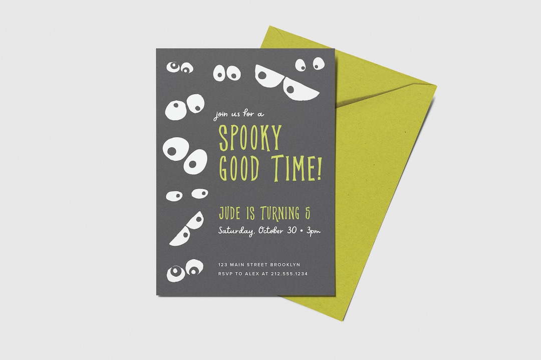 Spooky Birthday Invitation, Halloween Party, Halloween Party ...
