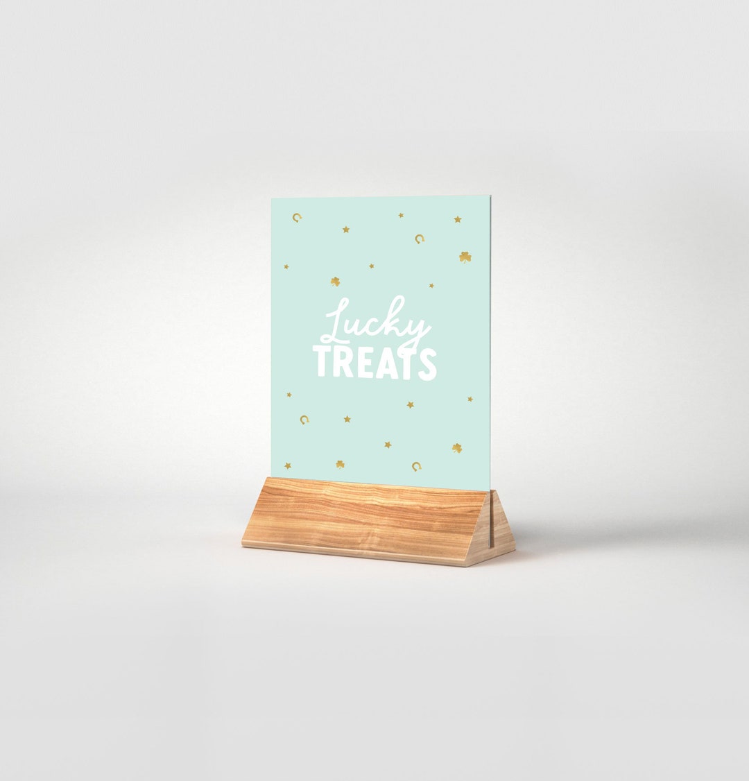 Lucky Rainbow Birthday Party Table Signs, Table Decorations, St ...