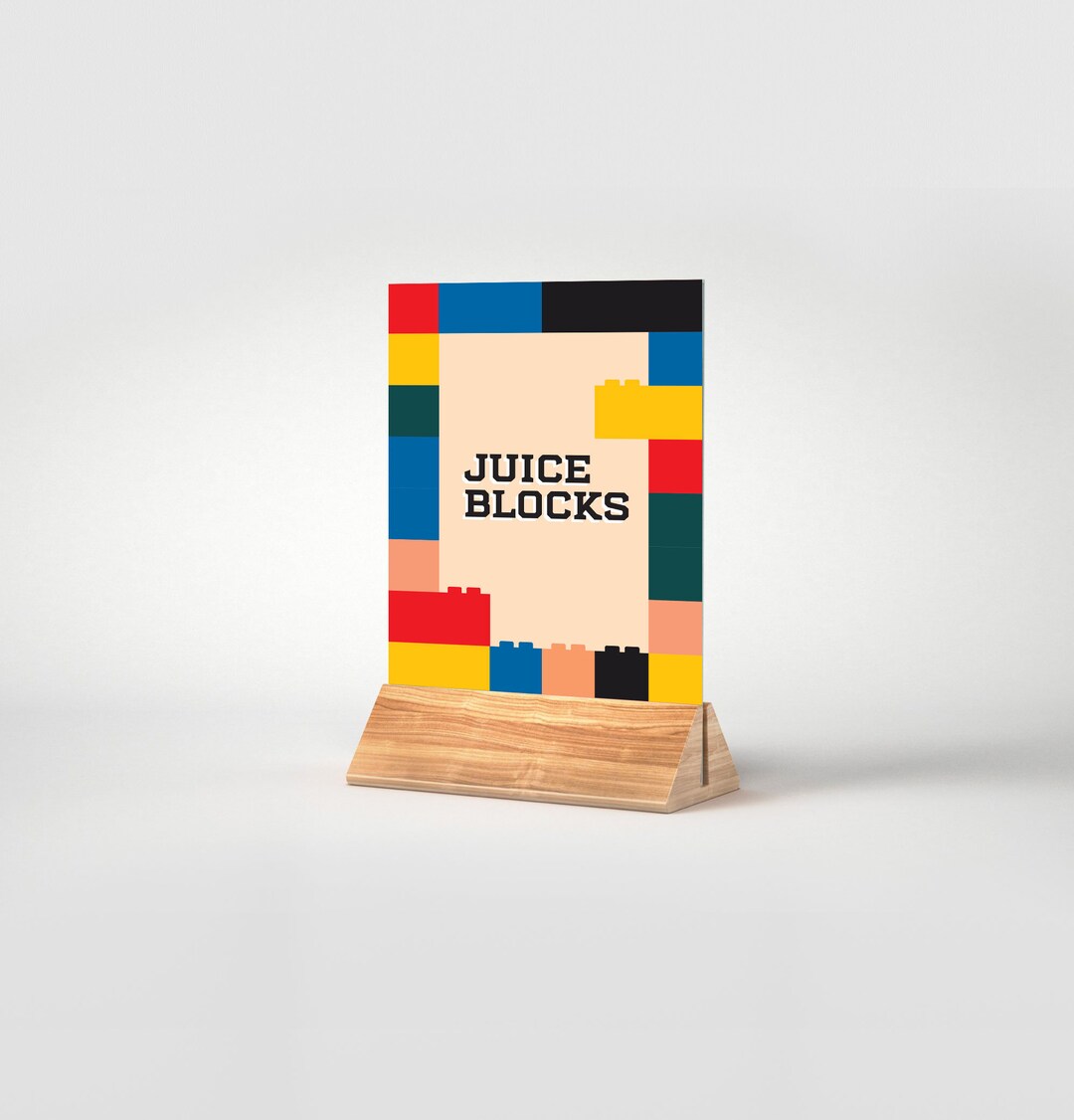 Building Blocks Birthday Party Table Signs, Table Decorations ...