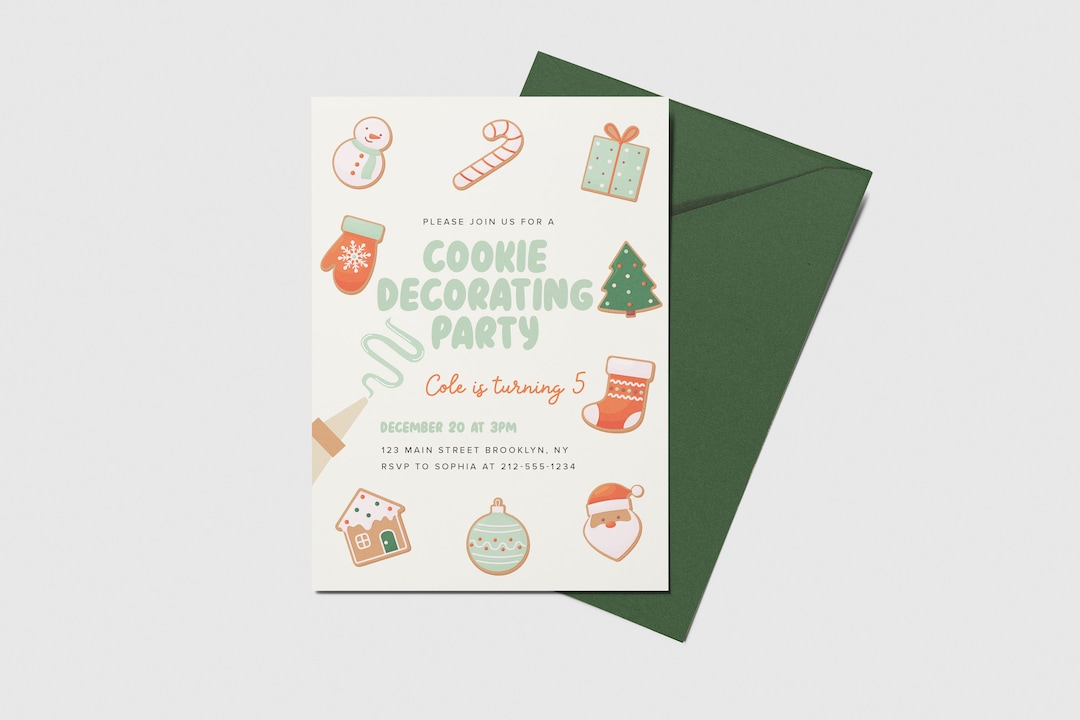 Cookie Decorating Party Invitation, Sweet Celebration, Baking Party ...