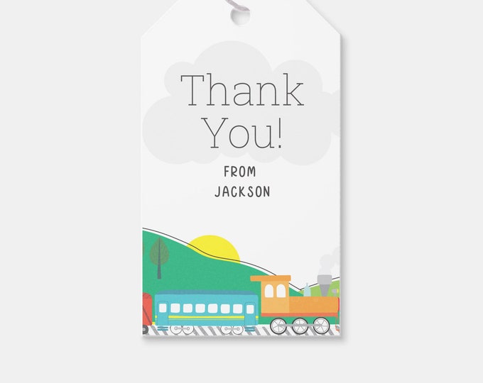 Train Thank You Tags, Instant Download, Printable and Editable by You ...