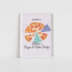 Pizza Party Birthday Welcome Sign, 18x24, 24x36, Poster, A Slice of Fun ...
