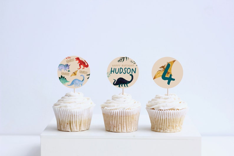 Dinosaur Birthday Party Table Signs Table Decorations T-rex - Etsy