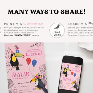 Toucan Birthday Party Table Signs, Party Decor, 2nd Birthday, Twocan ...