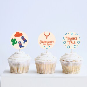 Rodeo Birthday Party Favor Tag, Thank You Tag, Western Theme, Printable ...