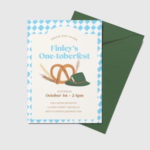 Oktoberfest Birthday Party Invitation, Oktwoberfest, Onetoberfest ...