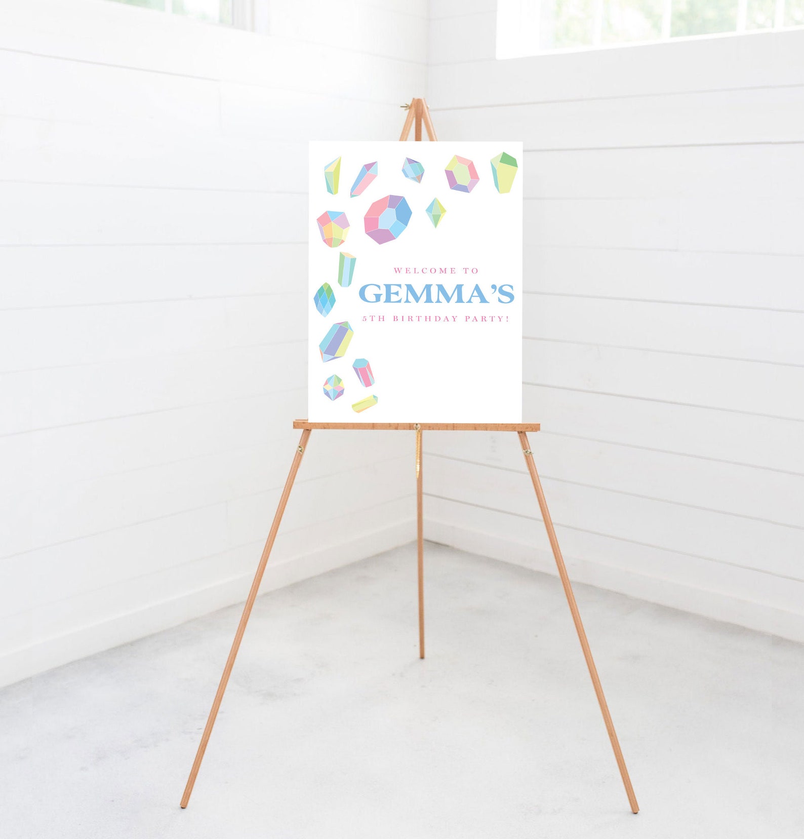 Gems Birthday Party Favor Tag, Thank You Tag, Party Decor, Gemstone ...