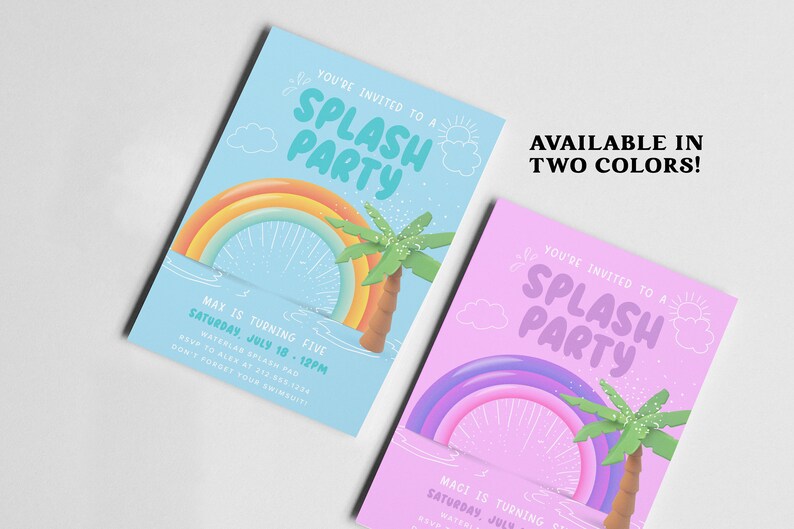 Splash Party Birthday Invitation, Summer Celebration, Splash Pad ...